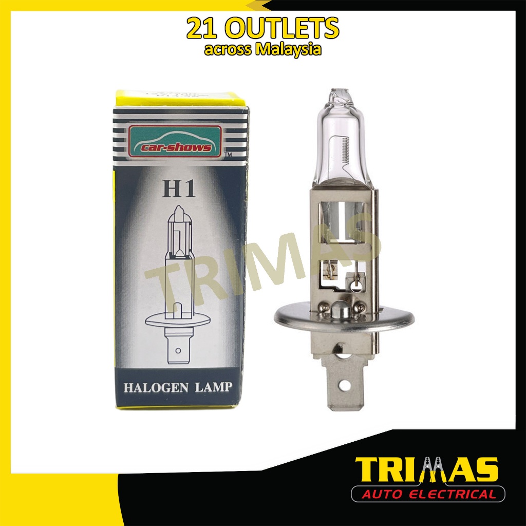 Car-Shows H1 12V 100W Halogen Headlamp Bulb Car Lamp Mentol Kereta (1PC ...