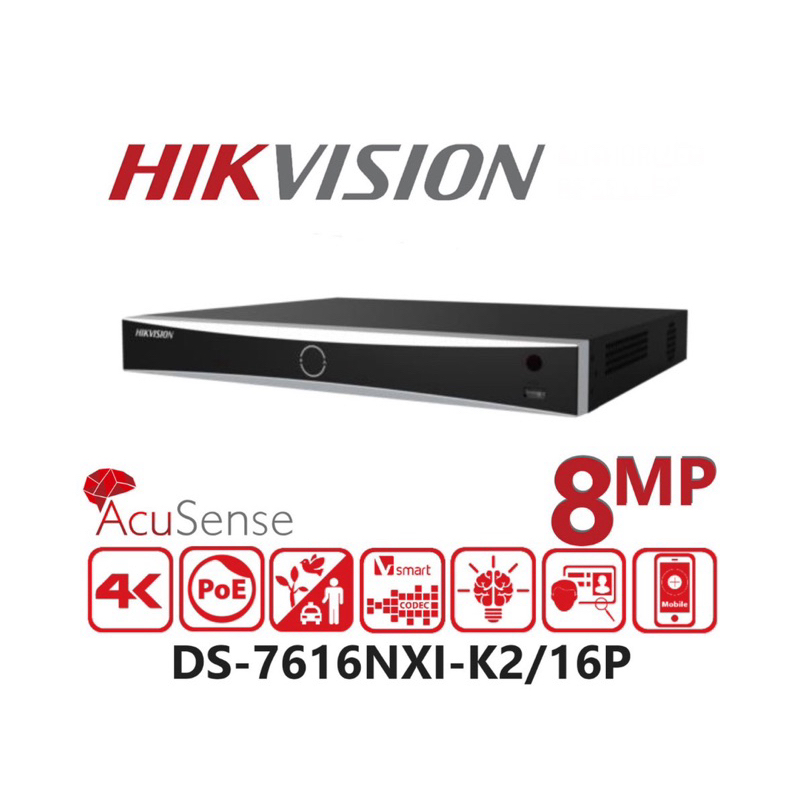 HIKVISION 16CH / 16 CHANNEL DS-7616NXI-K2/16P 4K NVR NETWORK RECORDER | Shopee Malaysia