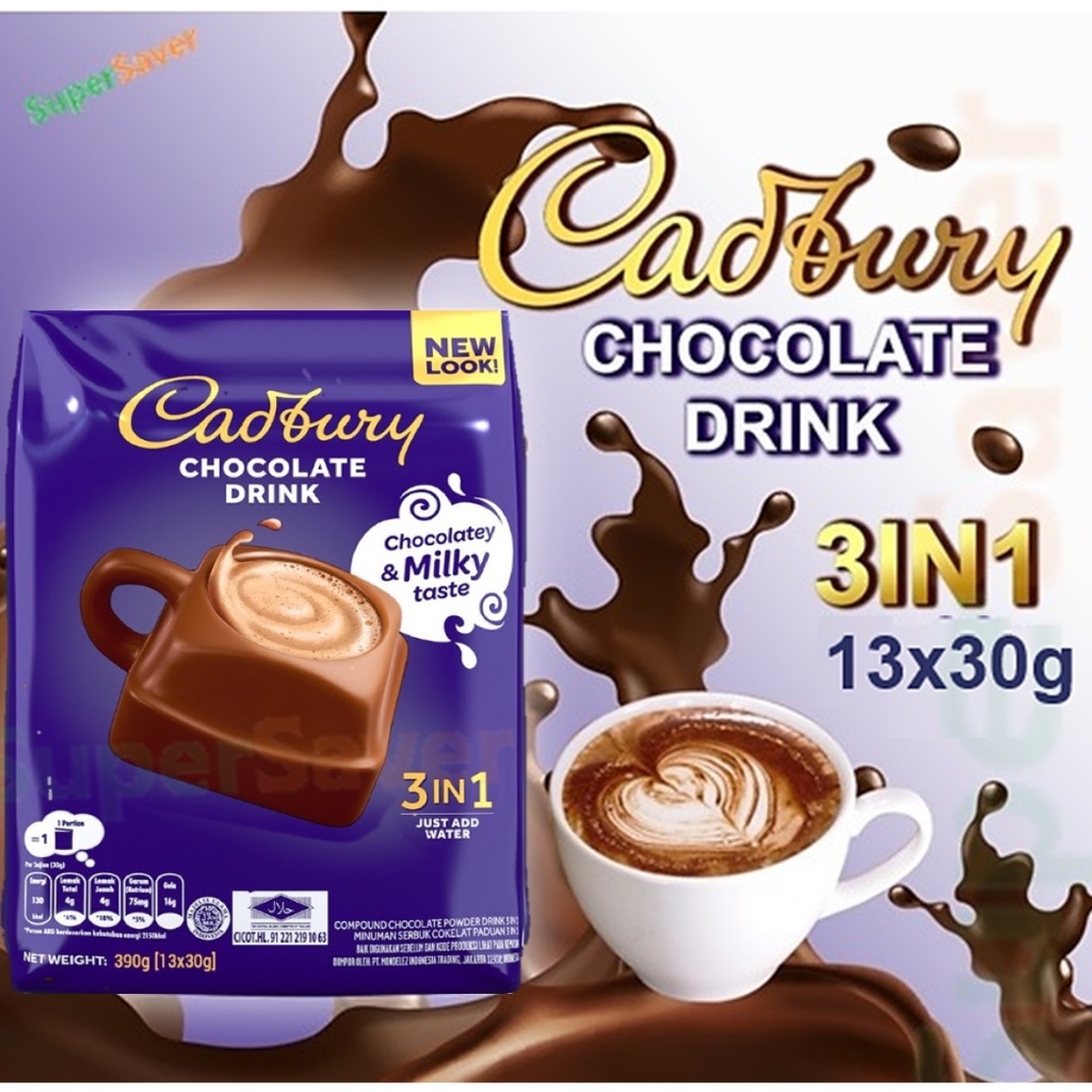 CADBURY HOT CHOCOLATE(3in1)Drink-Real Cocoa 13pcs X 30g | Shopee Malaysia