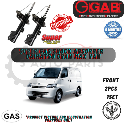 DAIHATSU GRAN MAX VAN (FRONT 2PCS) 100% ORIGINAL (GAB) SUPER GAS SHOCK ...
