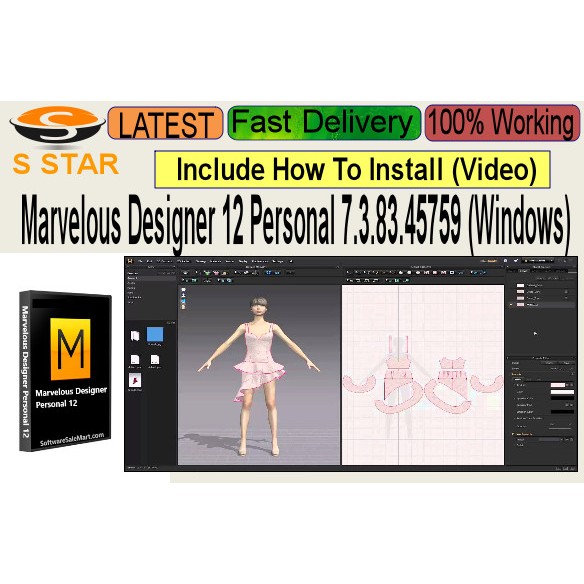 Marvelous Designer 12 Personal 7.3.83.45759 (x64) (Windows) | Shopee Malaysia