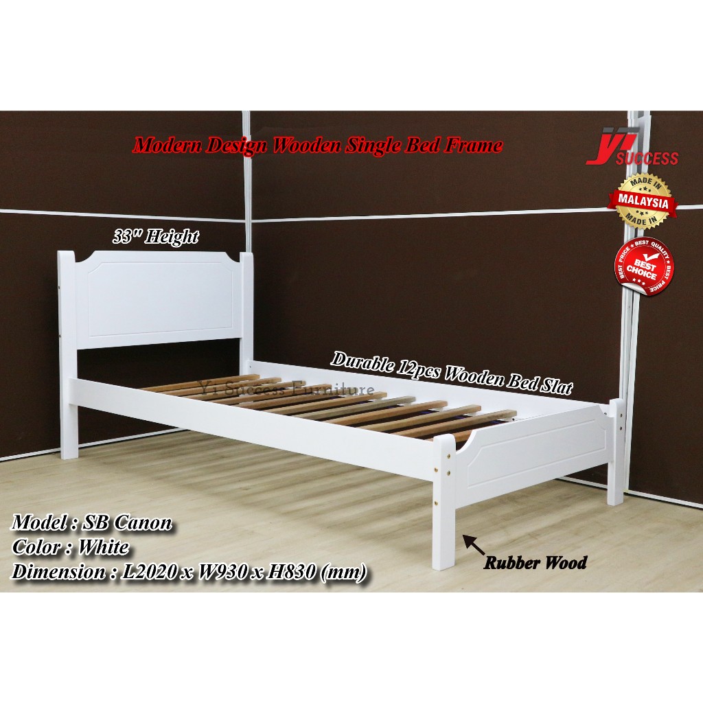 Yi Success Potter Wooden Single Bed Frame / Quality Single Bed / Katil ...