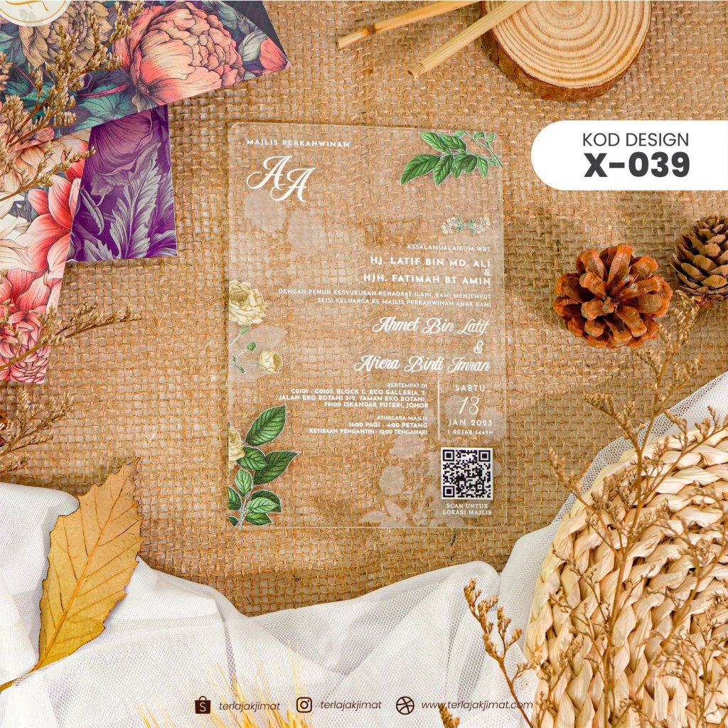 New Design - Kad Kahwin Crystal Acrylic Wedding Invitation Card Exclusive VIP | Shopee Malaysia