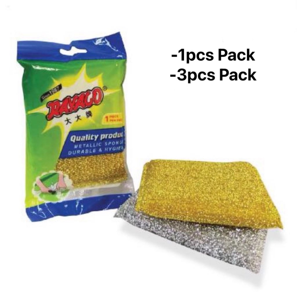 Rayaco 721-1 721-3 1pcs/3pcs Pack Metallic Metalic Scouring Sponge ...