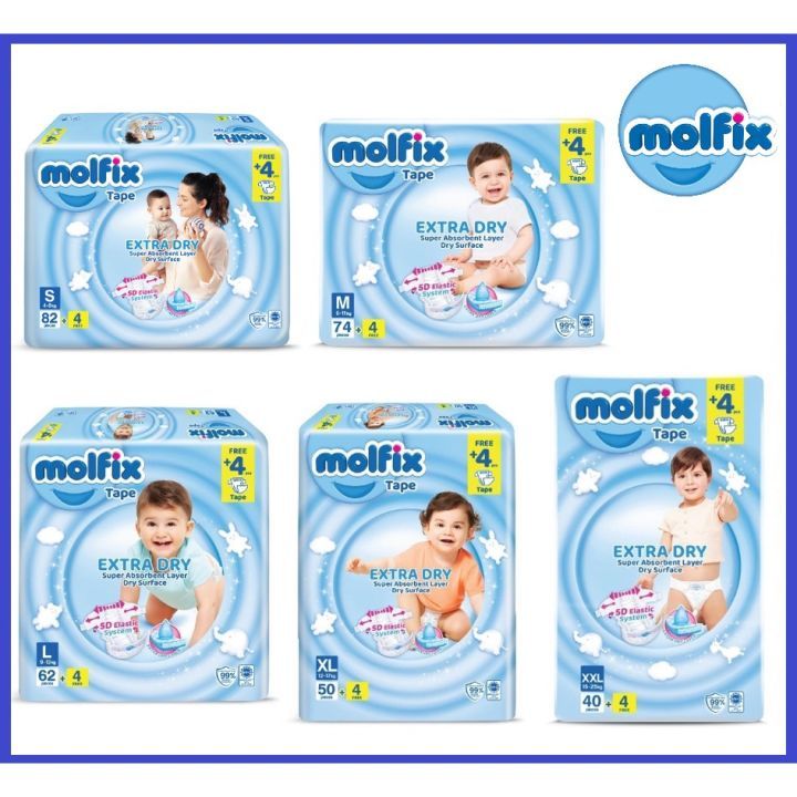 Molfix Extra Dry Tape All Size READYSTOCK | Shopee Malaysia