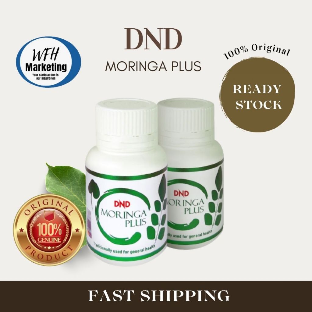 DND 100% ORIGINAL MORINGA PLUS - 60 VEGE CAPSULE PER BOTTLE | Shopee ...