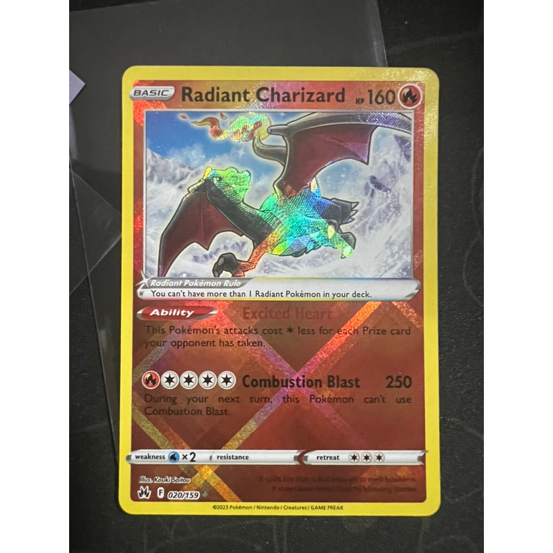 Radiant Charizard - 020/159 - Radiant Rare | Shopee Malaysia