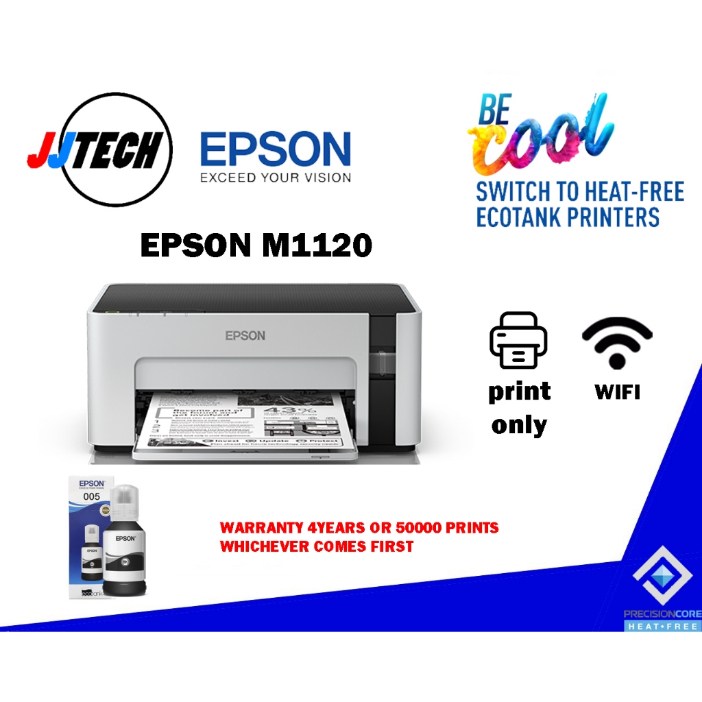 Epson EcoTank Monochrome M1100 M1120 M1170 M1140 M1050 Printer (Print ...