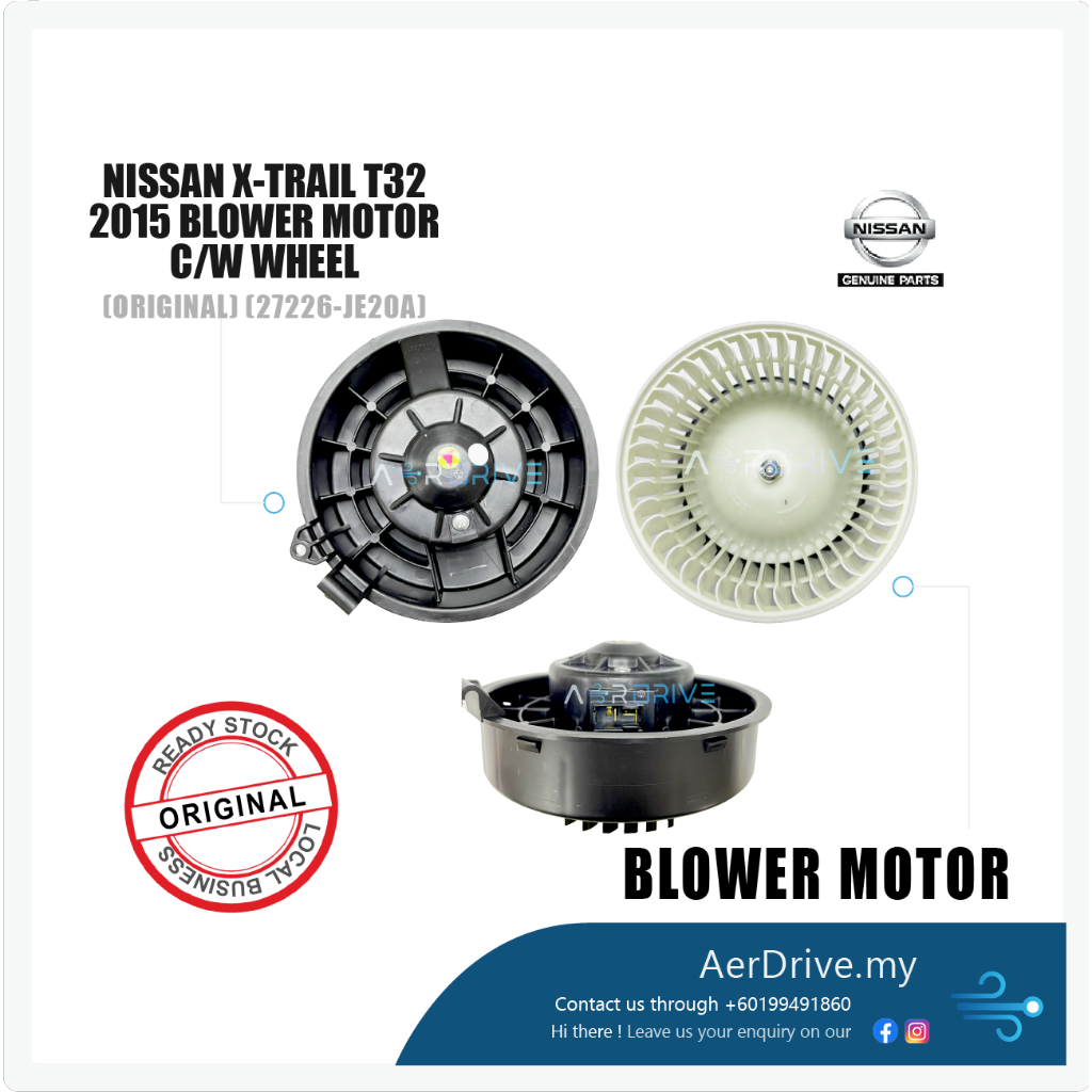 ORIGINAL NISSAN X-TRAIL T32 2015 BLOWER MOTOR C/W WHEEL 27226-JE20A ...