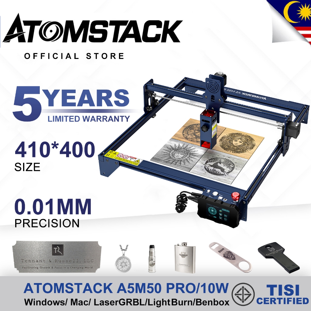 5-Year-Warranty ATOMSTACK A5 M50 PRO Laser Engraver 10W Ultra-fine ...