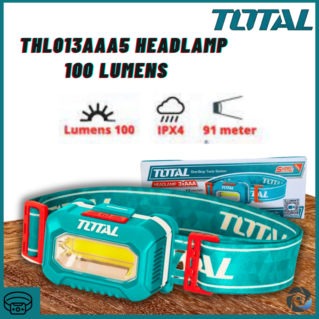TOTAL THL013AAA5 100 Lumens Headlamp | Shopee Malaysia