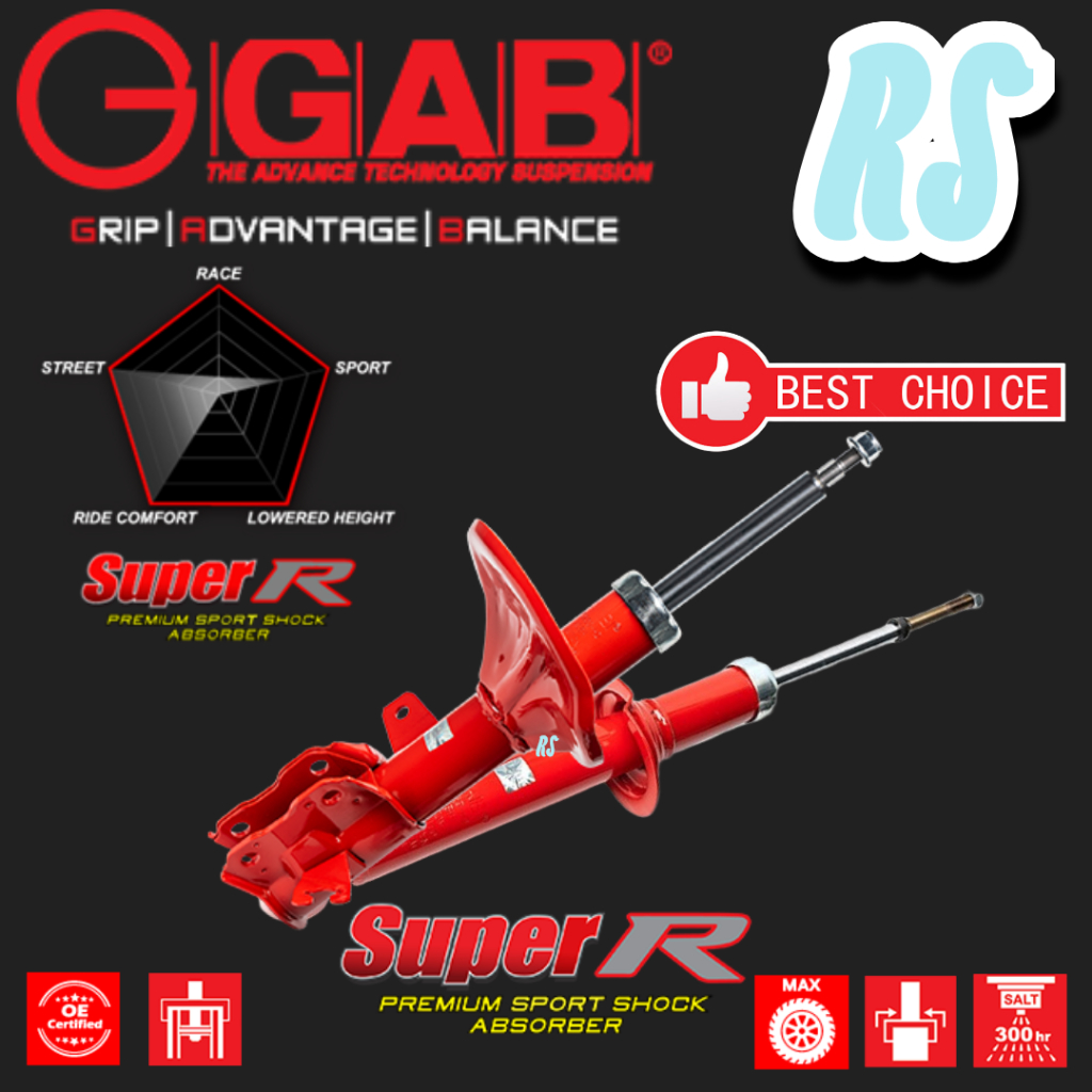 Proton Wira 1.3 1.5, Satria 1.3 1.5 GAB Super R Heavy Duty GAS Shock ...