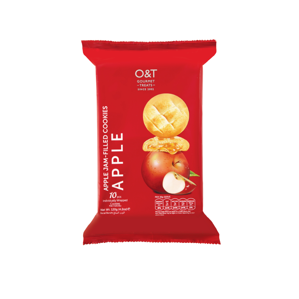 O&T Apple Jam Filled Combo Pack Cookies Twin Biscuit Snacks | Shopee ...