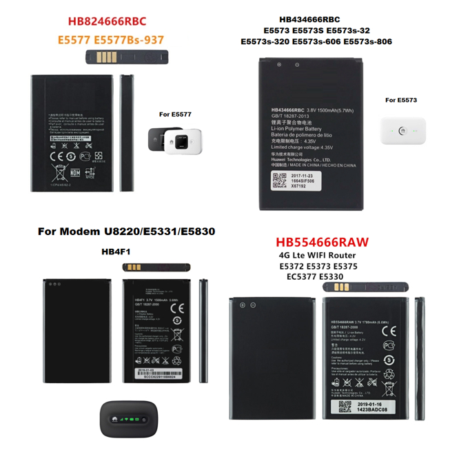 Battery HB824666RBC HB434666RBC HB554666RAW HB4F1 Lt600 For 4G Lte WIFI ...