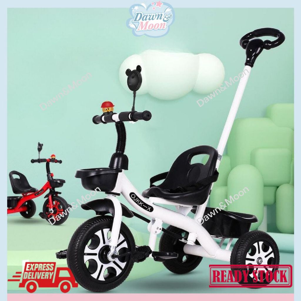 Kids Tricycle Lightweight Foldable Hand Push Bicycle Outdoor Toys 1-6 ...