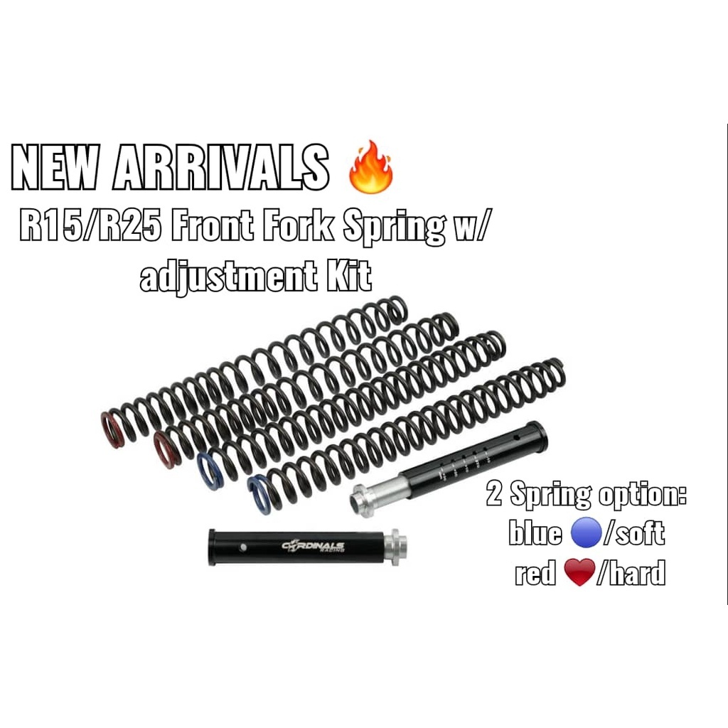 CARDINALS RACING R25 V1 V2/ R15 FRONT FORK SPRING W/ADJUSTMENT SOFT ...