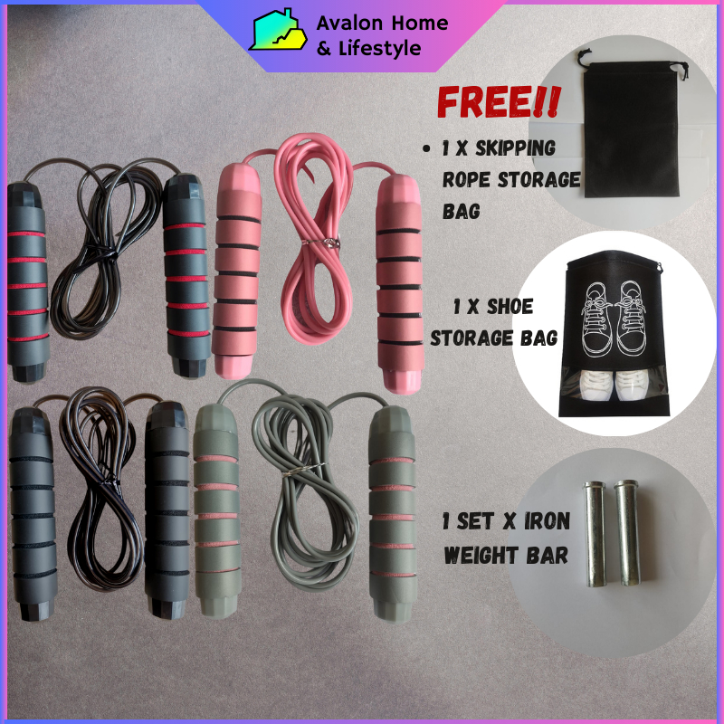 Weight-bearing Tali Lompat Skipping Rope Skip Rope Tali Skiping Steel ...