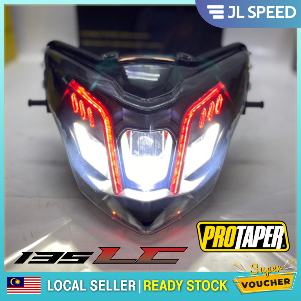 PROTAPER LC135 V2-V7 HEAD LAMP LAMPU DEPAN HEAD LIGHT BAR LED WITH DAY LIGHT LC 135 V2 V3 V4 V5 ...