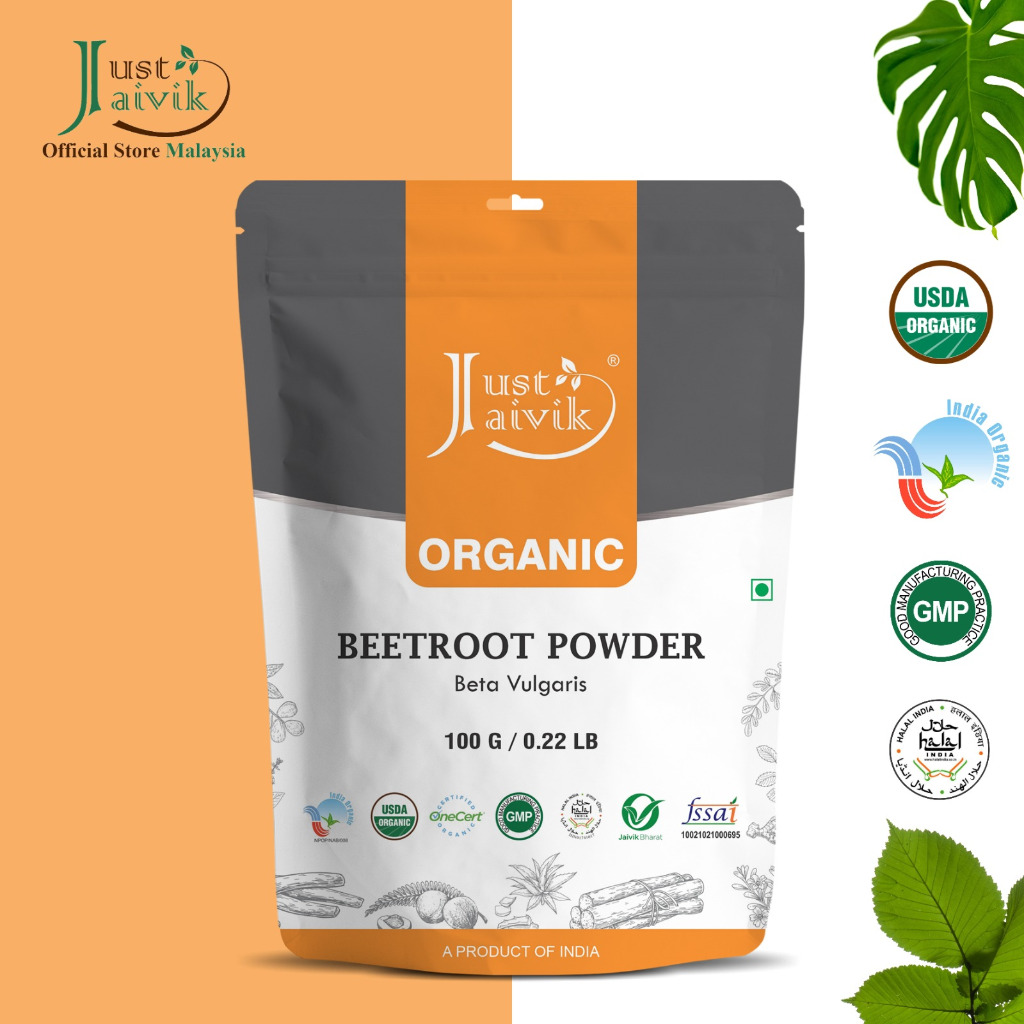 Just Jaivik Organic Beetroot Powder 100Gram | USDA Organic Certified ...