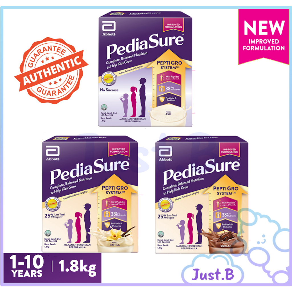 [New] Pediasure PeptiGro System Vanilla/ Chocolate/Plain BIB (1.8kg) (EXP: 2025-2026) | Shopee ...