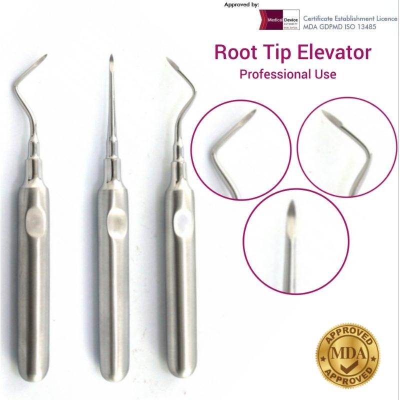 Dental HEIDBRINK Root Tip Picker Elevator Set 3 PCS Right Left Straight ...