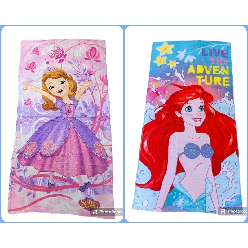 PRINCESS TOWEL cartoon 100% COTTON Tuala Mandi kartun bath beach kid ...