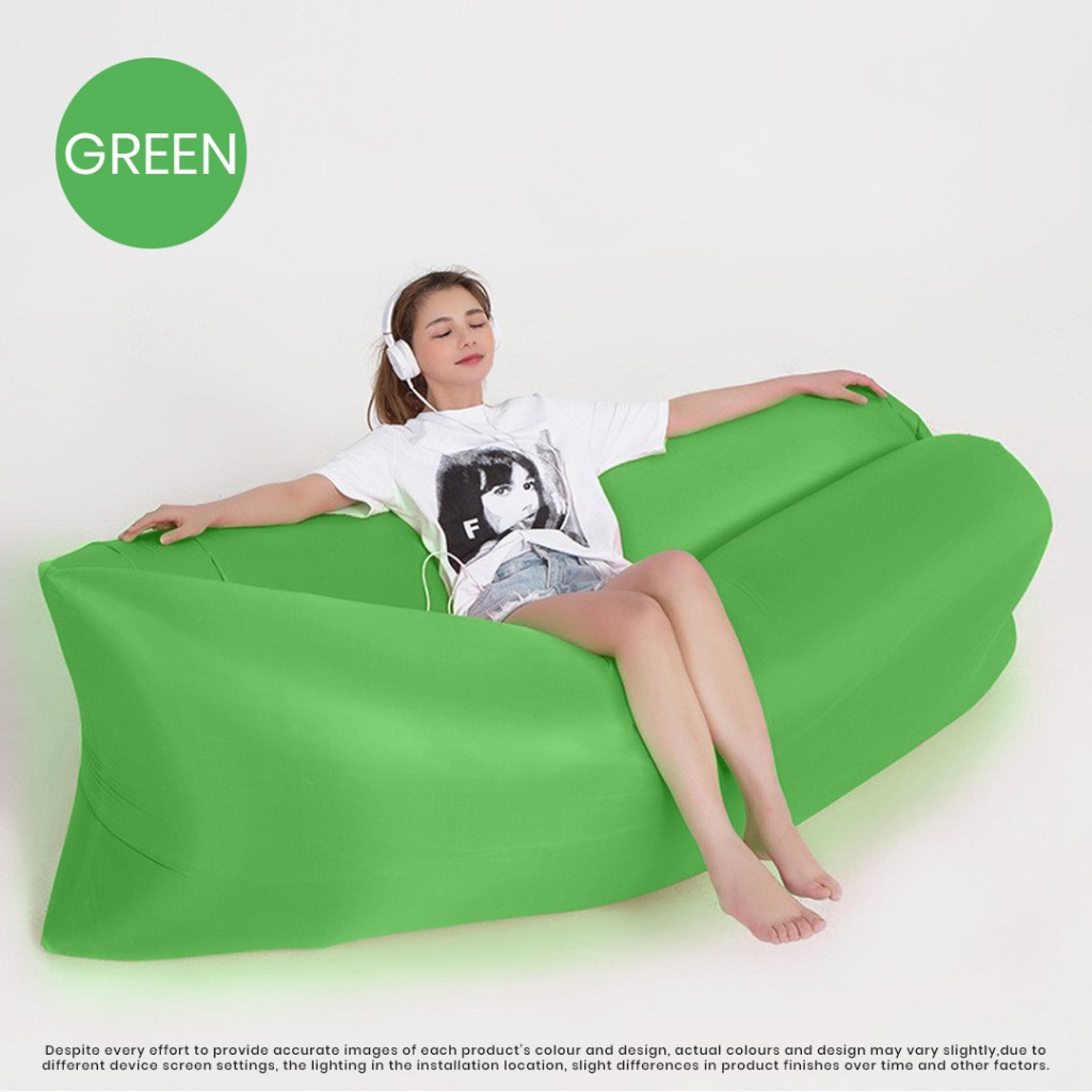 ⚡️LIKE BUG⚡️Inflatable Sofa Wind Picnic Camping Air Lazy Sofa Lounge Bed / Camping Sofa / Chair ...