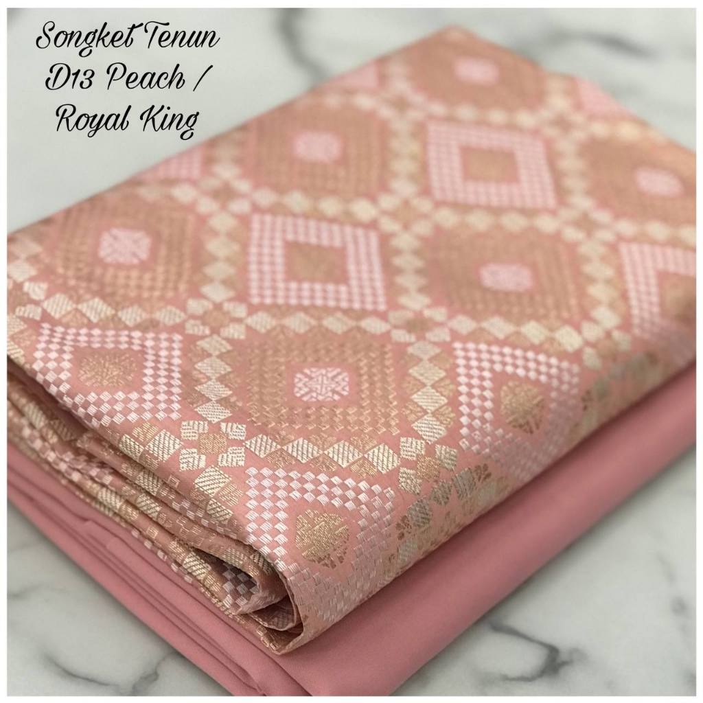 Songket Tenun Asli Matching Kain Plain Royal King Open Meter Songket ...