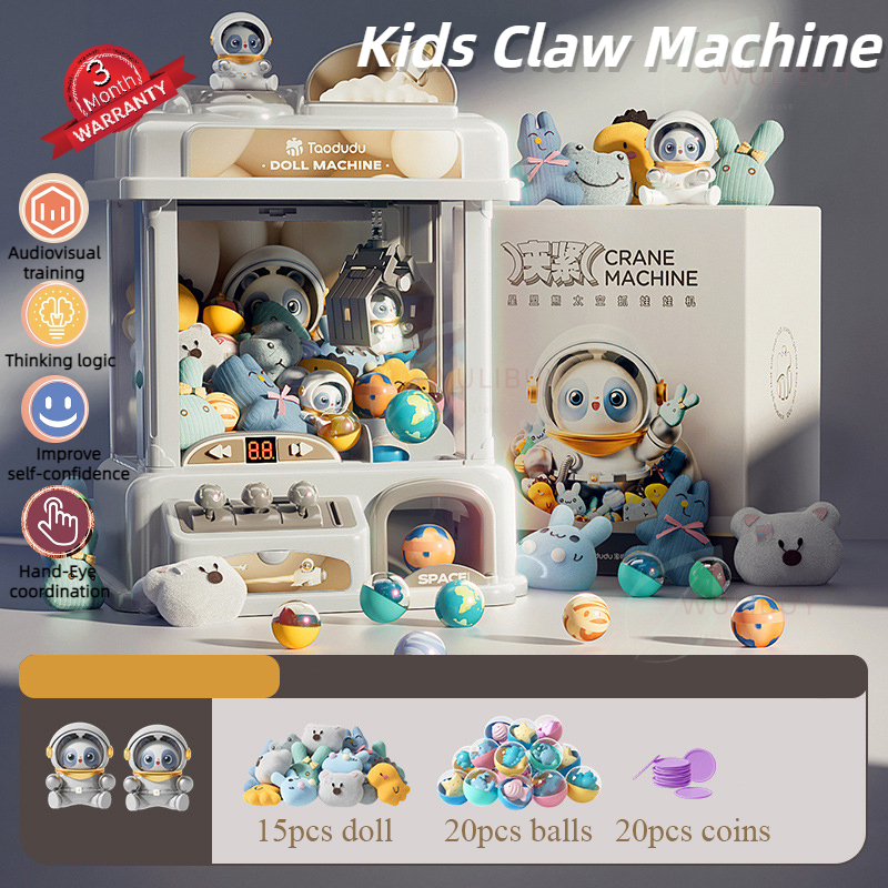 READY🔥 Kids Claw Machine Toy Stuffed toy Grabber Clamping Clipping ...