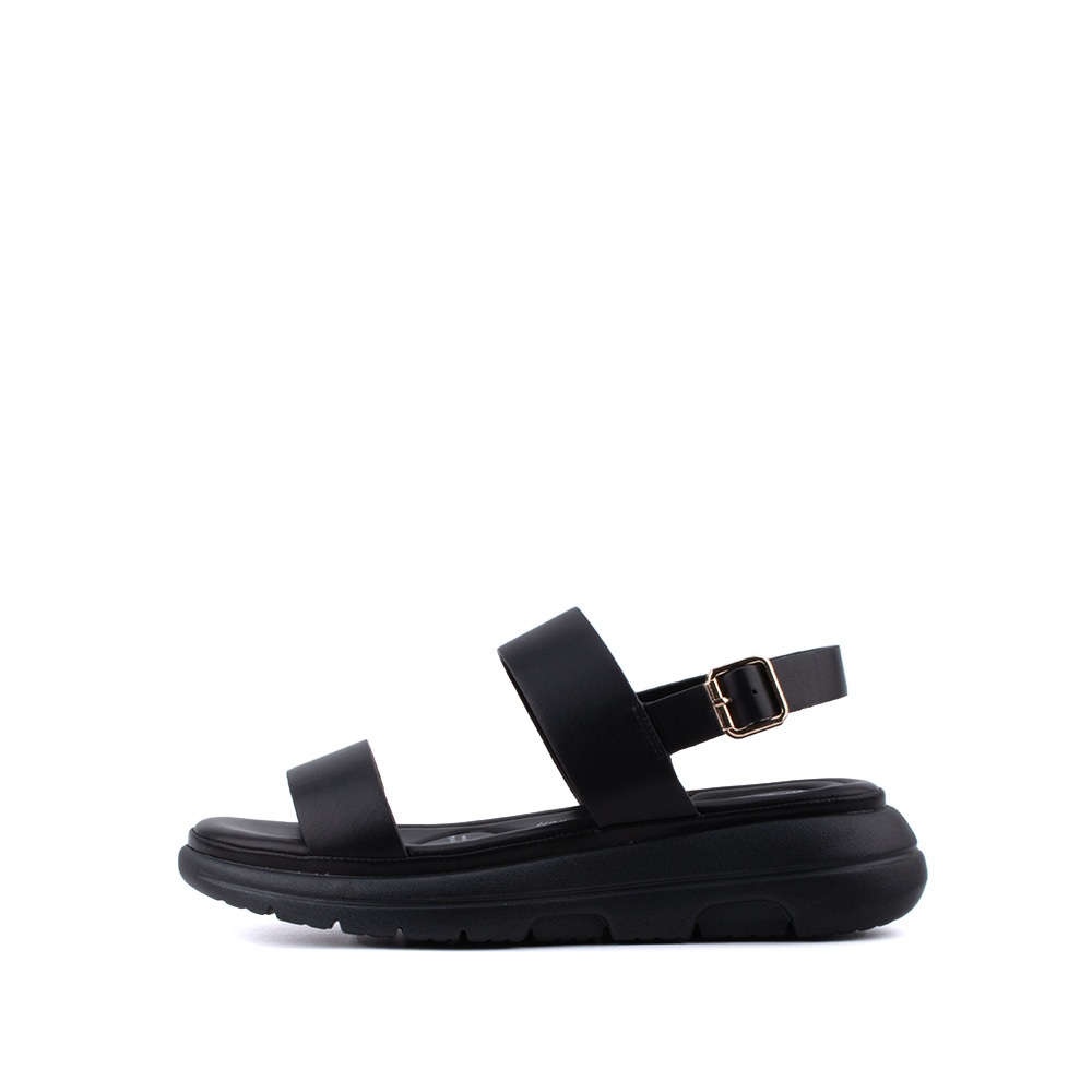 LARRIE Sandal Perempuan Hitam Buckle Strap Sandals - L82307-CV01SV-1 ...