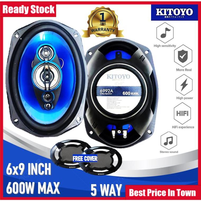 Kitoyo Speaker 6x9 Speaker Kereta Car Speaker Coaxial Speaker 600W MAX ...
