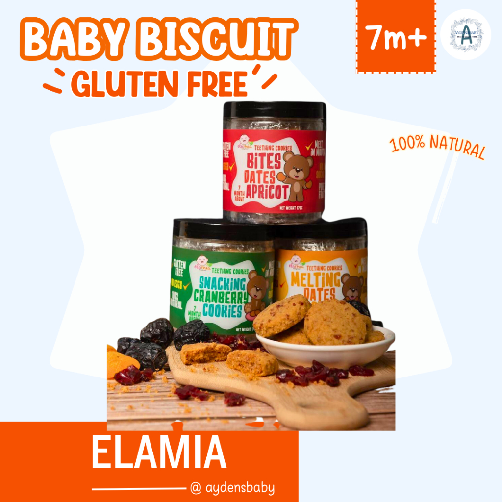 ELAMIA GLUTEN FREE COOKIES BABY FOOD 7M+ [READY STOCK] 170g | Shopee ...