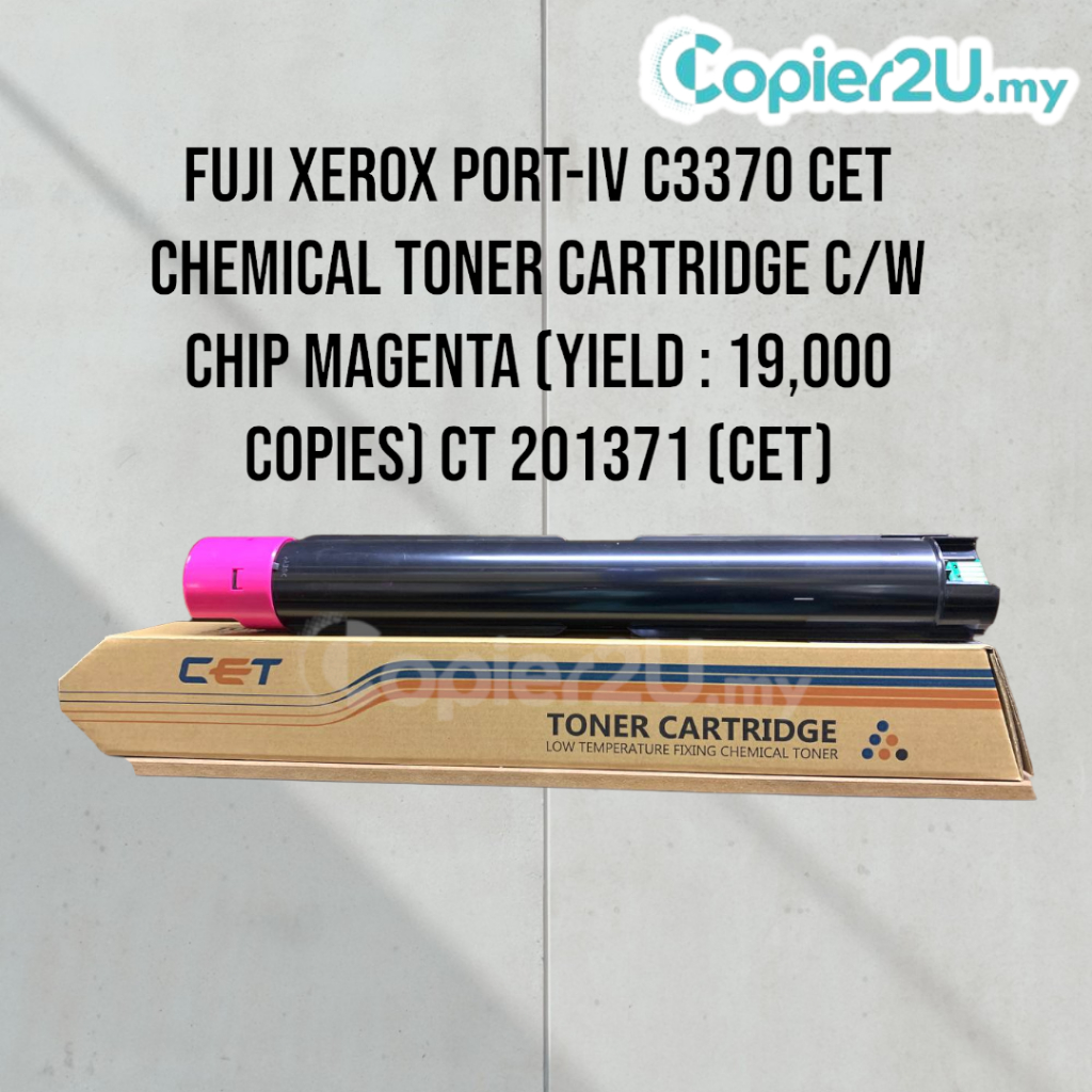 FUJI XEROX PORT-IV C3370 CET MAGENTA TONER CARTRIDGE C/W CHIP (CT ...