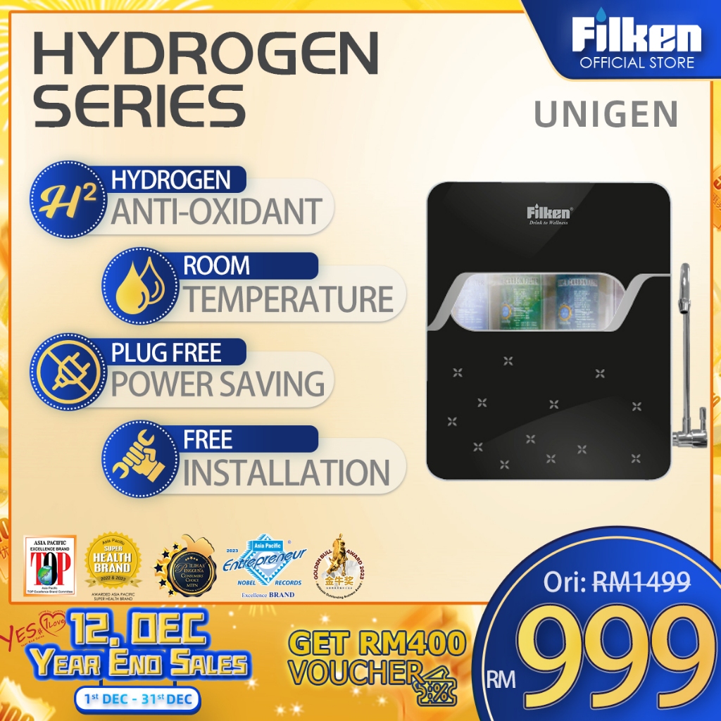Filken Unigen Hydrogen Water System Room Temperature Plug Free | READY ...