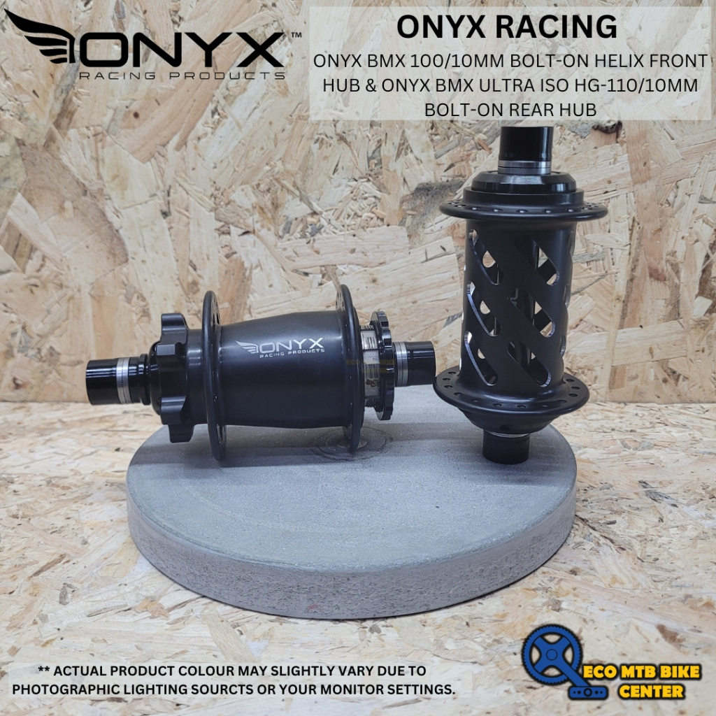 ONYX BMX HUBSET Bolt-on Helix Front Hub 36SP & ULTRA ISO HG Bolt-on ...