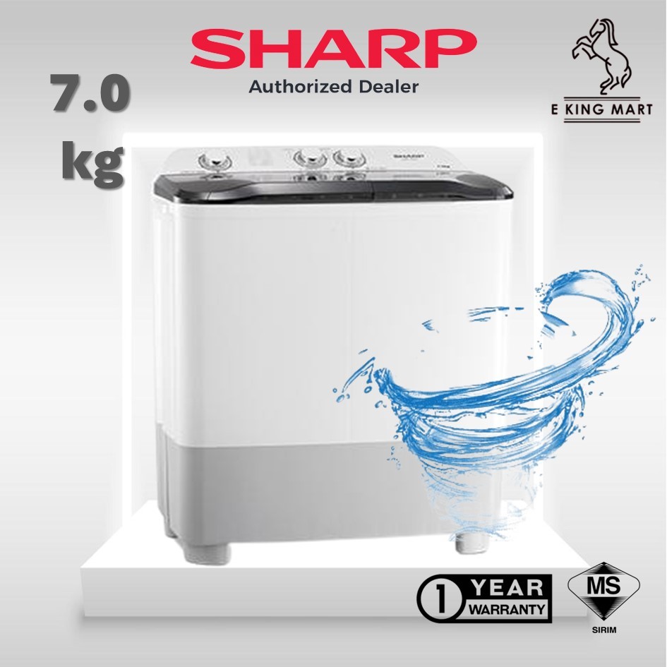 SHARP Washer 8.0kg Semi Auto Washing Machine ESTP8016 Mesin Basuh ...