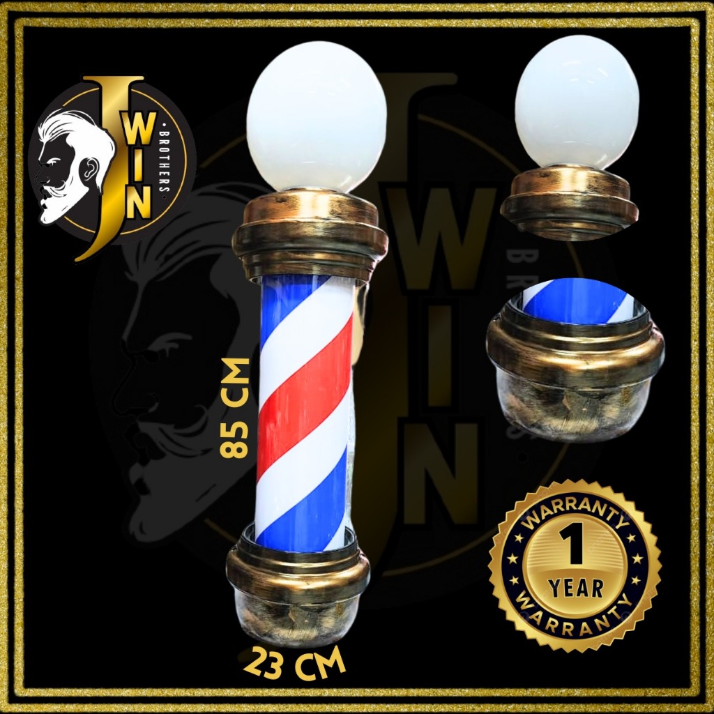 Barber Pole Light Hair Salon Rotating LED Strips Waterproof Save Energy ...