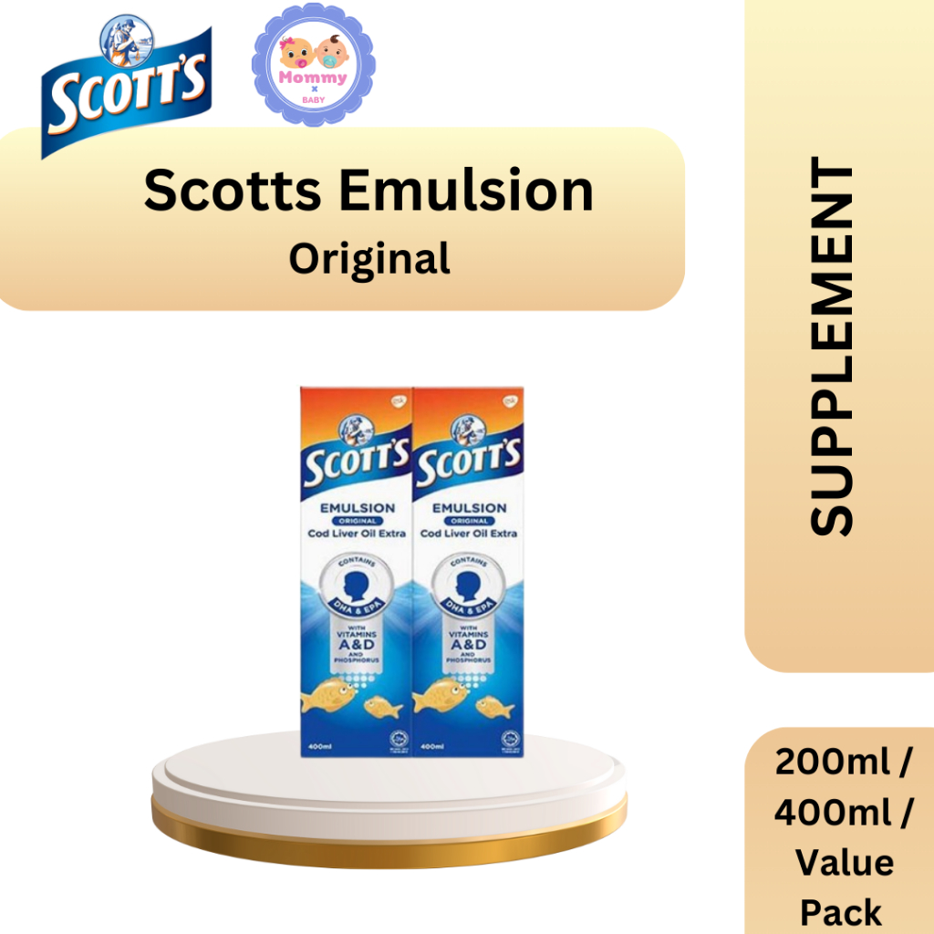 Scott's Emulsion Orange/Original 200ml/400ml/Value Pack (400x2 +200ml ...