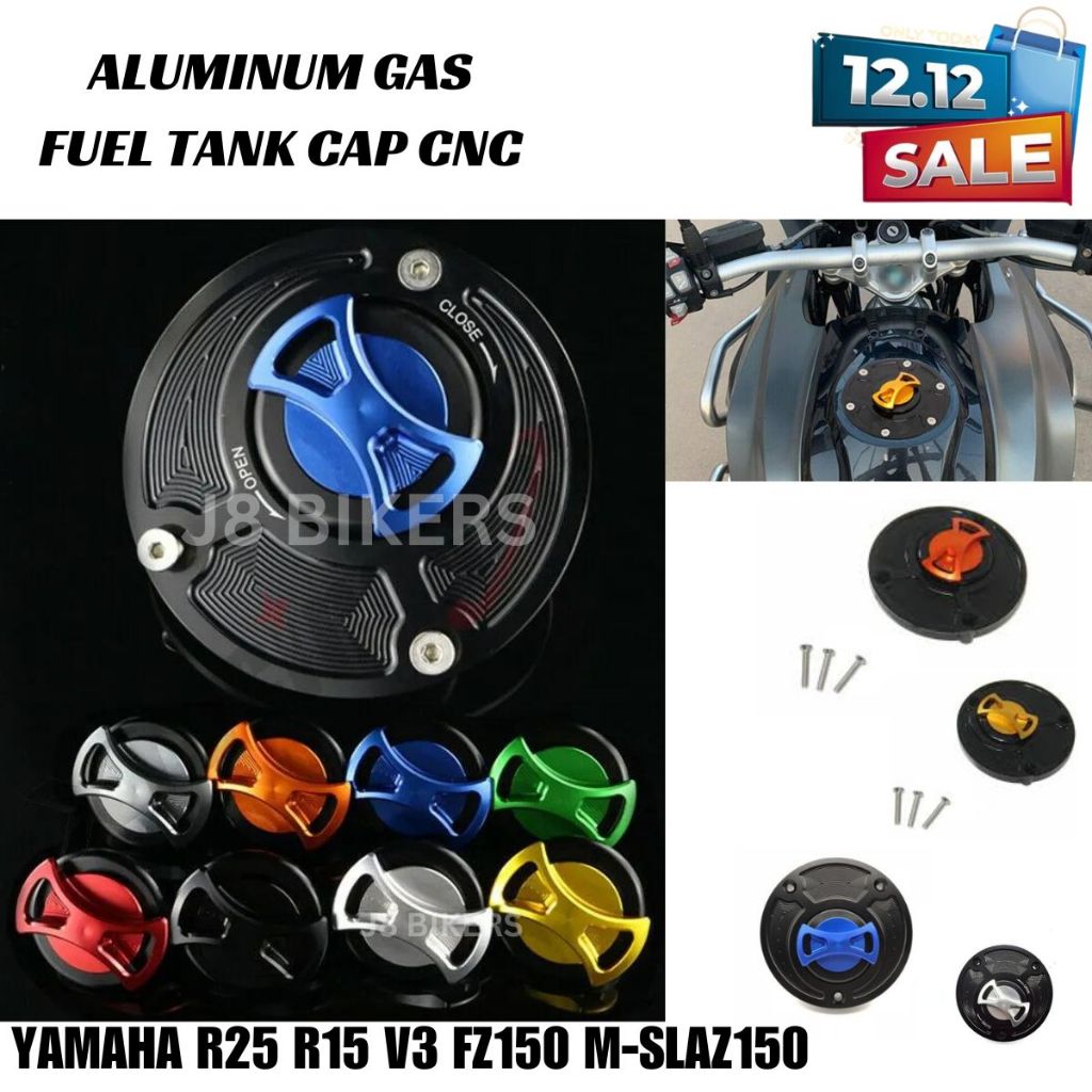 YAMAHA R25 R15V3 FZ150 M-SLAZ150 Aluminum Gas Fuel Tank Cap CNC For R25 ...