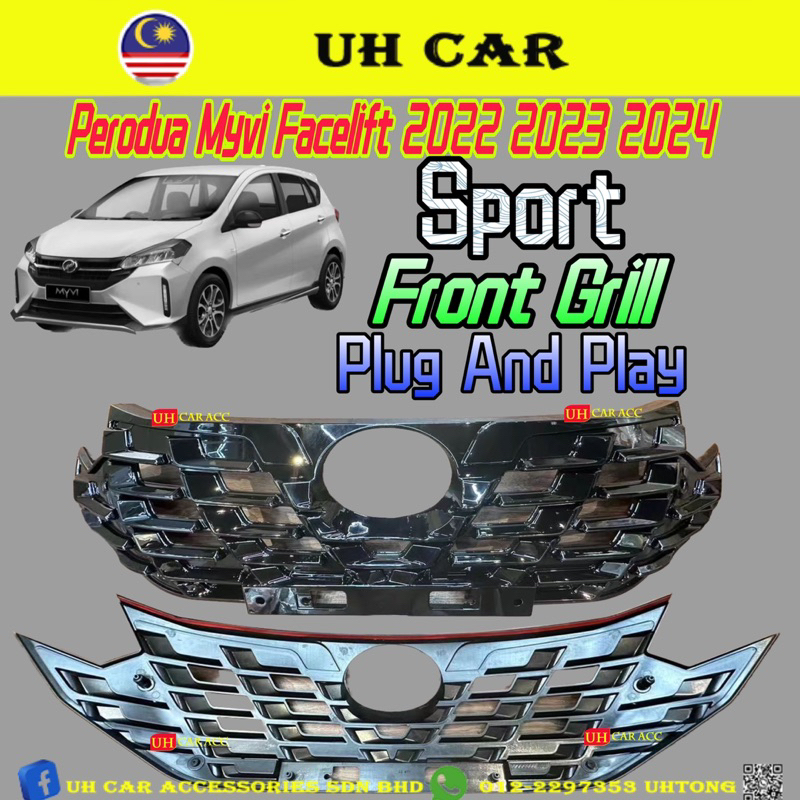 (SPORT) Perodua Myvi Gen3 FL 2022 2023 2024 Facelift Abs Sport Front ...