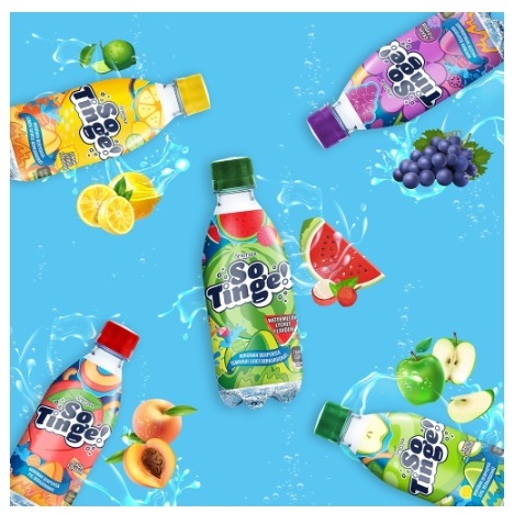 SPRITZER So Tinge Carbonated Flavoured Drink Grape Lemon Citrus Water ...