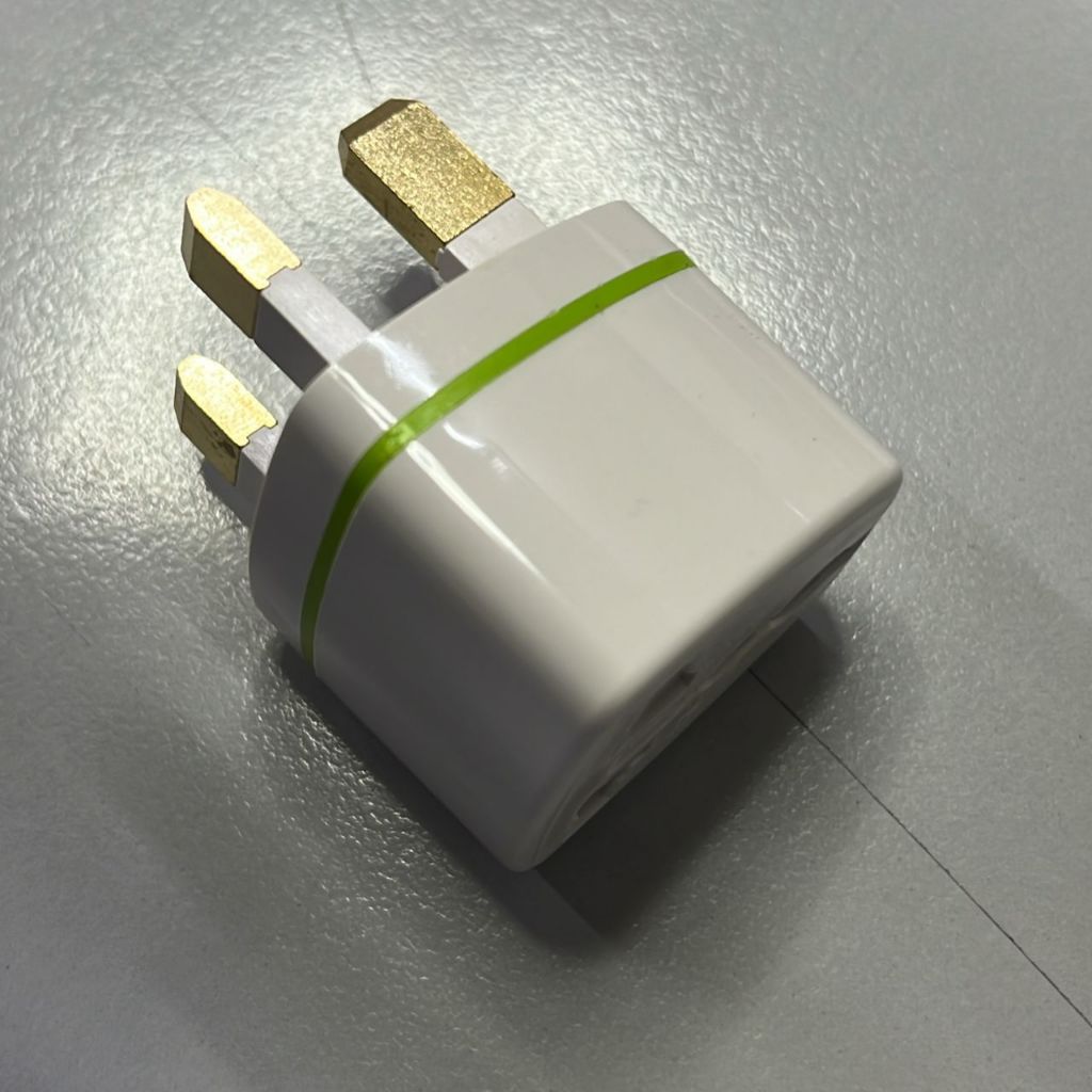 Universal 2 Pin To 3 Pin UK Plug Malaysia Adapter Plug - Colour Random ...