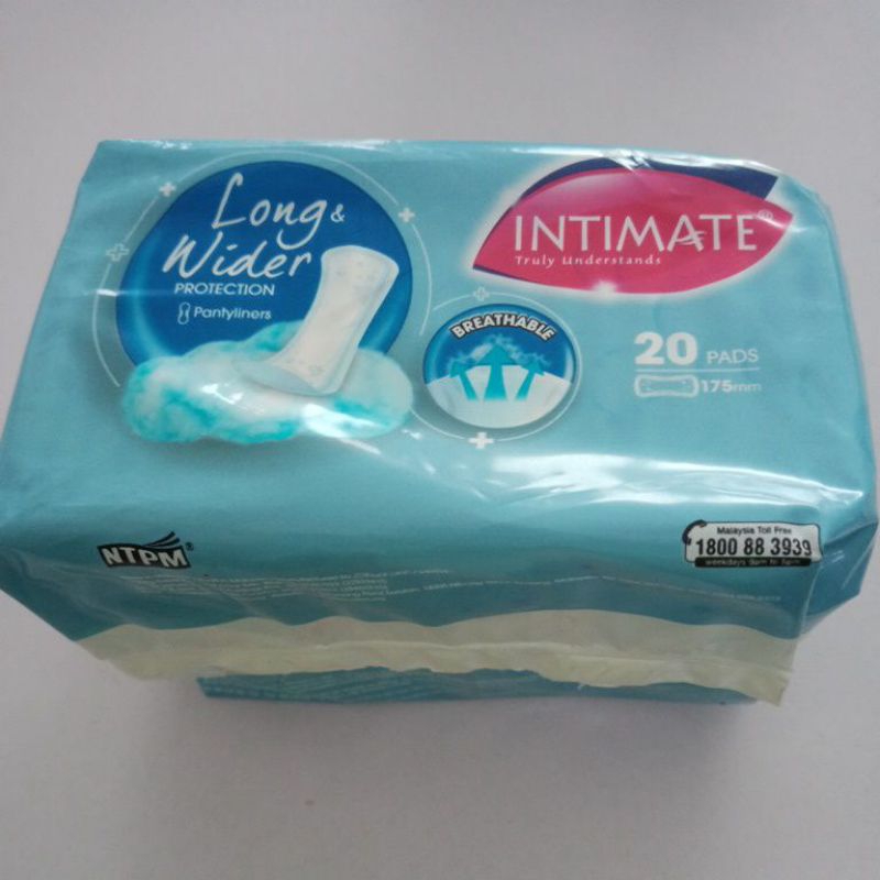 INTIMATE PANTYLINER LONG&WIDER 175MM 20PADS | Shopee Malaysia