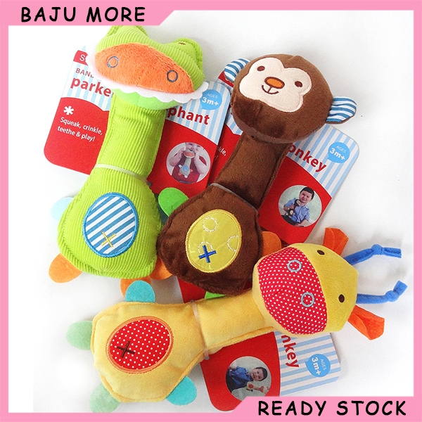 Baby Rattles Plush Toy with Beep Sound Newborn | Shopee Malaysia