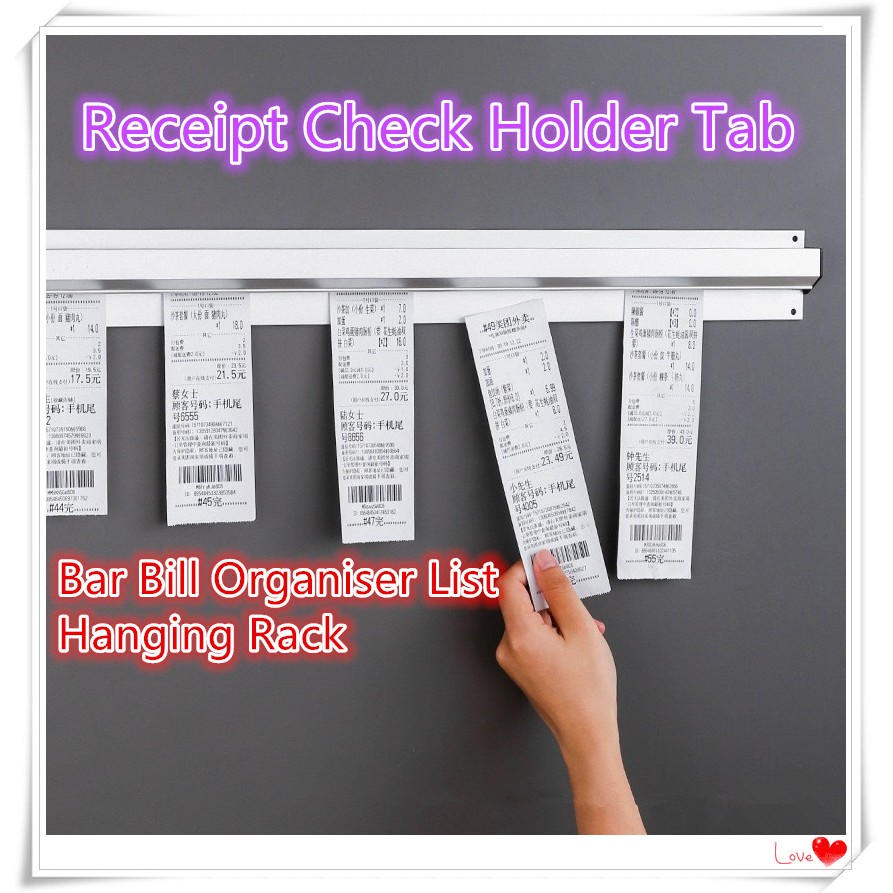 Ticket Holder Hanging Rack for Restaurant Cafe Bar Bill Receipt Check ...