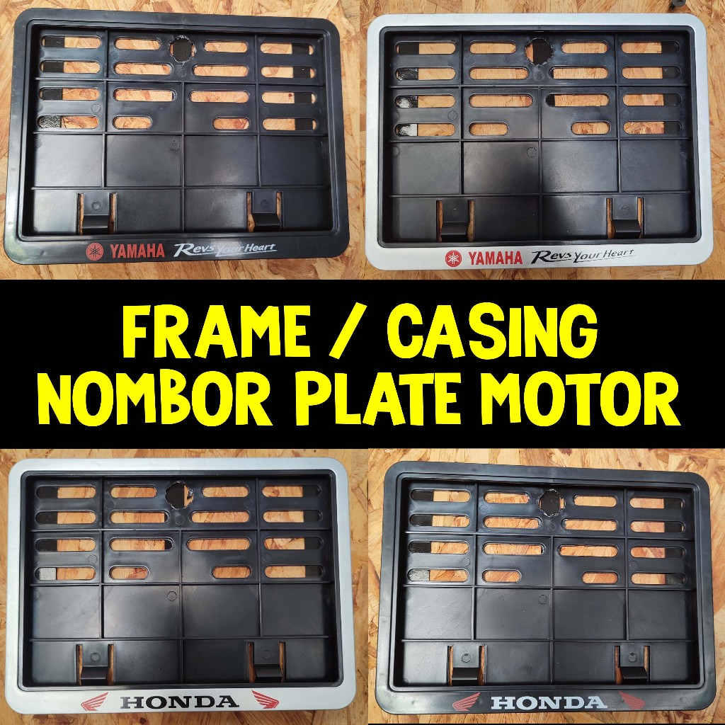 Frame/ casing/ cover nombor plate motor #COVER NO PLAT MOTOR | Shopee ...
