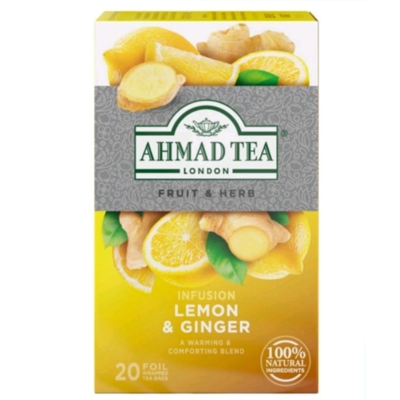 Ahmad Tea Lemon & Ginger (20 Teabags) - Halal | Shopee Malaysia