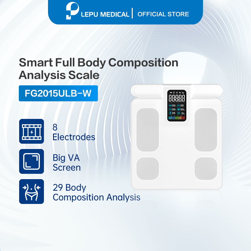 Lepu 8 Electrode Smart Full Body 29 Composition Analysis Scale Rechargeable Bluetooth Body Fat ...