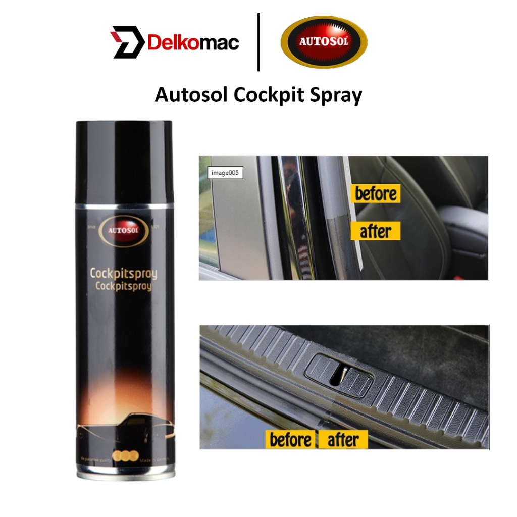 Autosol Cockpit Spray 300ml - Worn Plastic, Vinyl, Dashboard | Shopee ...