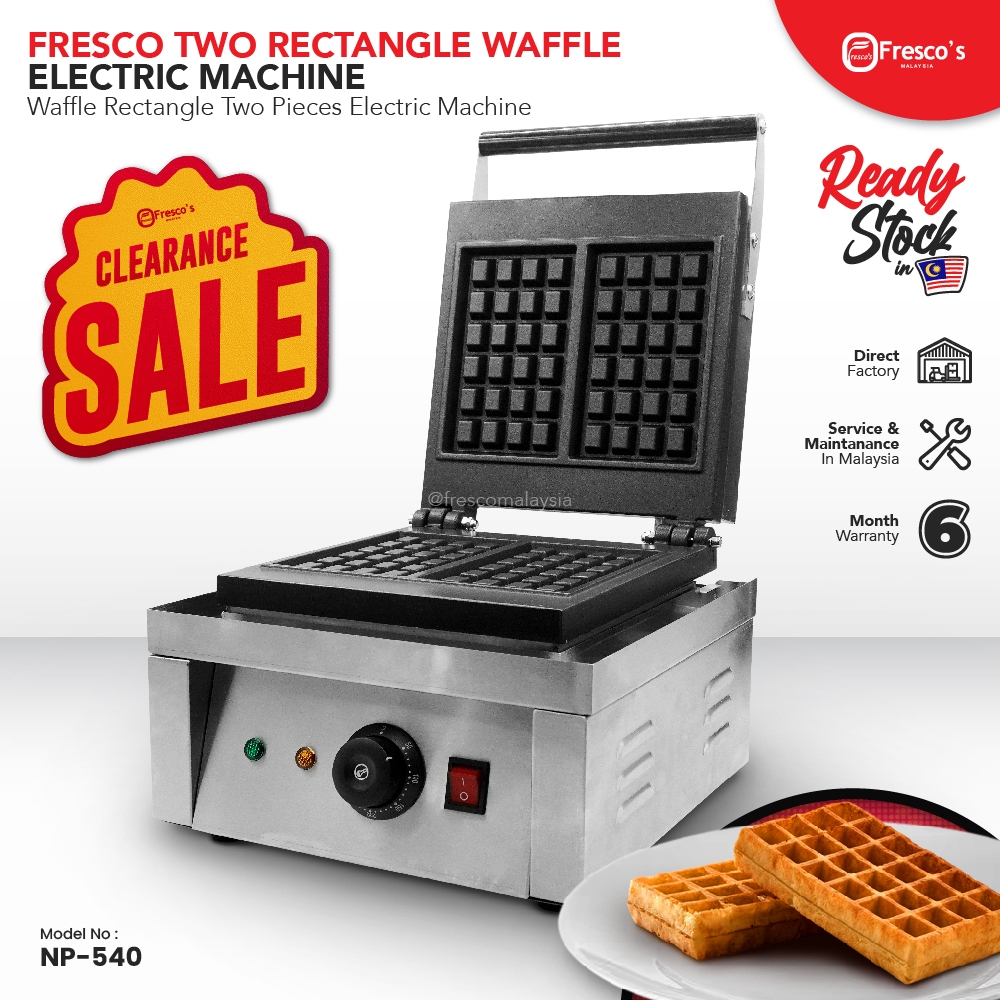 [CLEARANCE] Fresco Waffle Two Rectangle Electric Machine | Shopee Malaysia